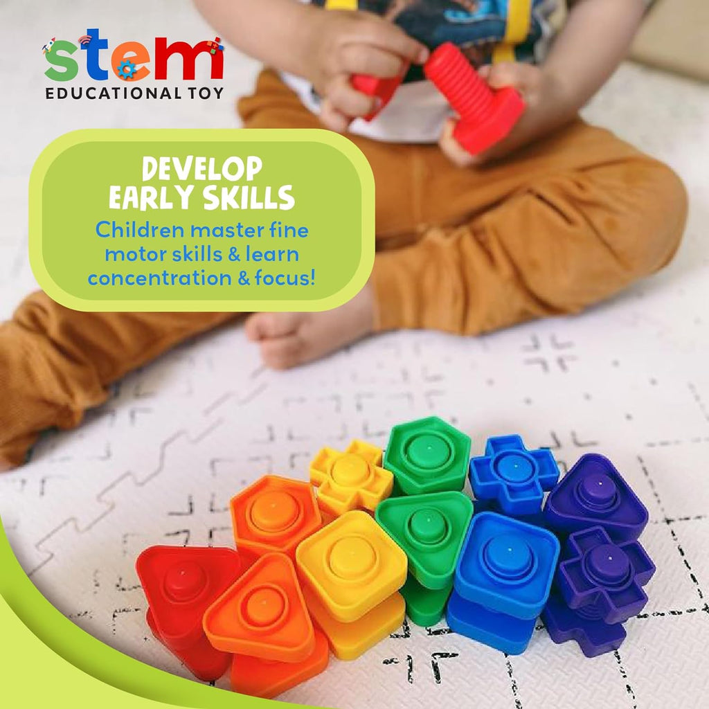 Jumbo Nuts and Bolts for Toddlers 24 Piece | Kids Nuts and Bolts | Tod ...